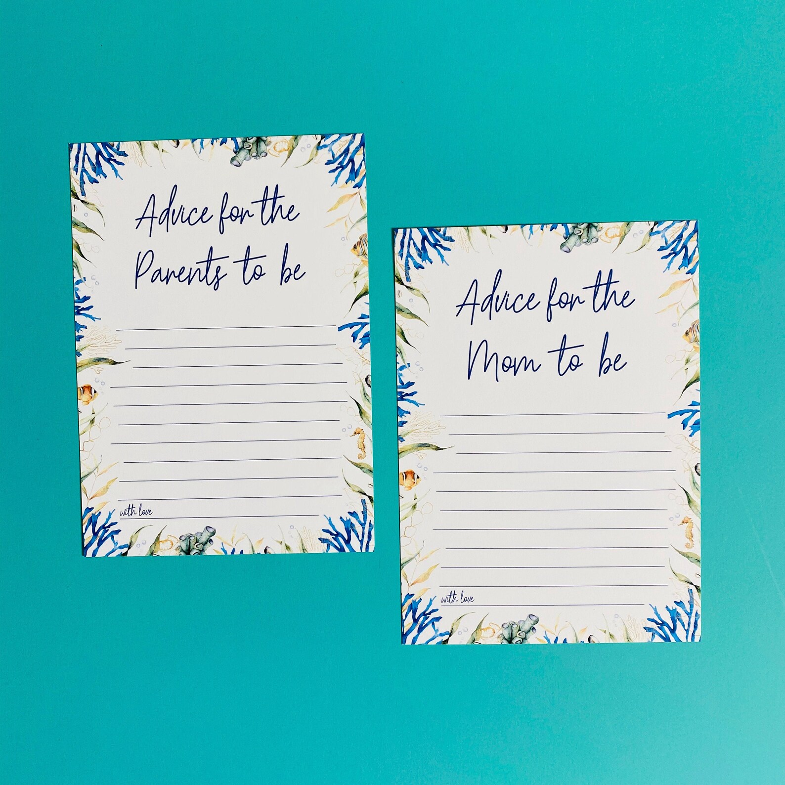 Printable Advice Cards Baby Shower Advice to the Parents - Etsy