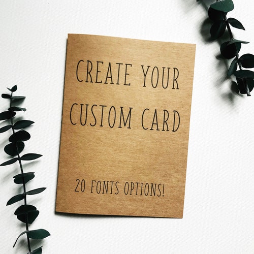 Create Your Own Card Personalised Card Custom Birthday Card - Etsy UK