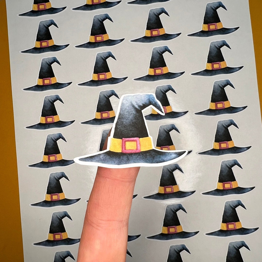 Watercolor Witch Hat Stickers - Envelope Stickers Seals - Party Favor ...