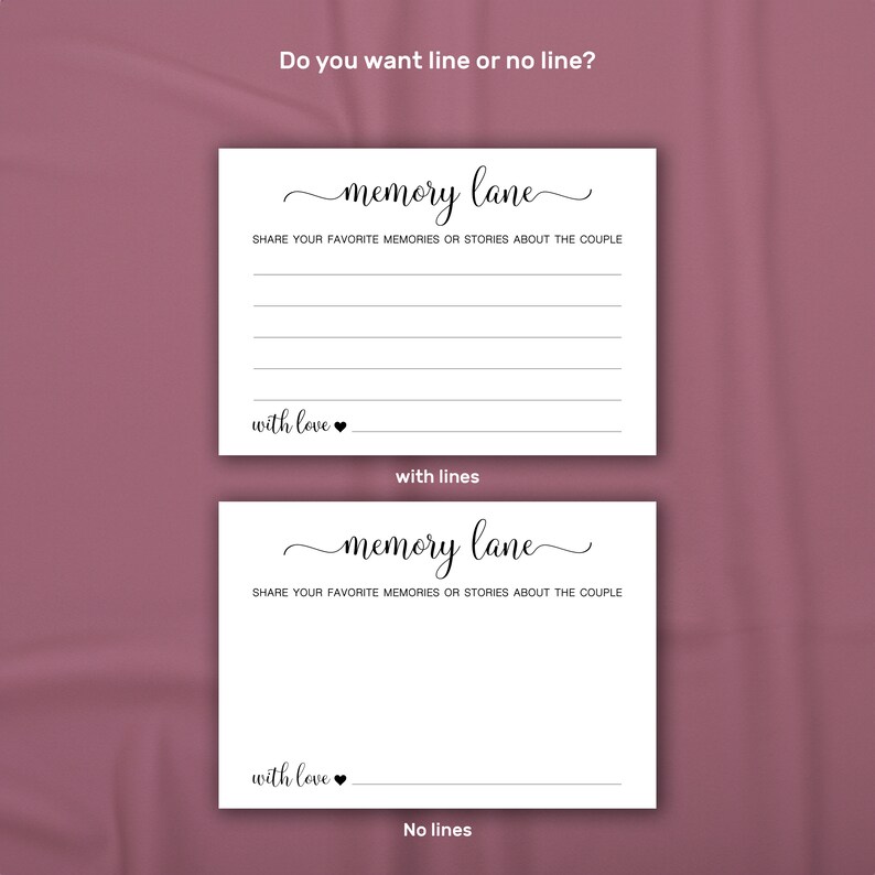 Memory Lane Cards - Advice & Wishes Cards - Wedding Words of Wisdom ...