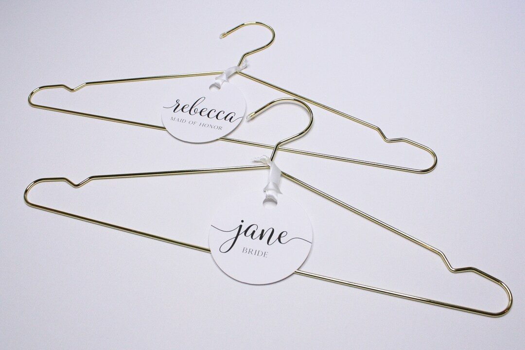 Elegant Gold Wedding Hangers - Pick Your Set - Custom Personalized Gift ...