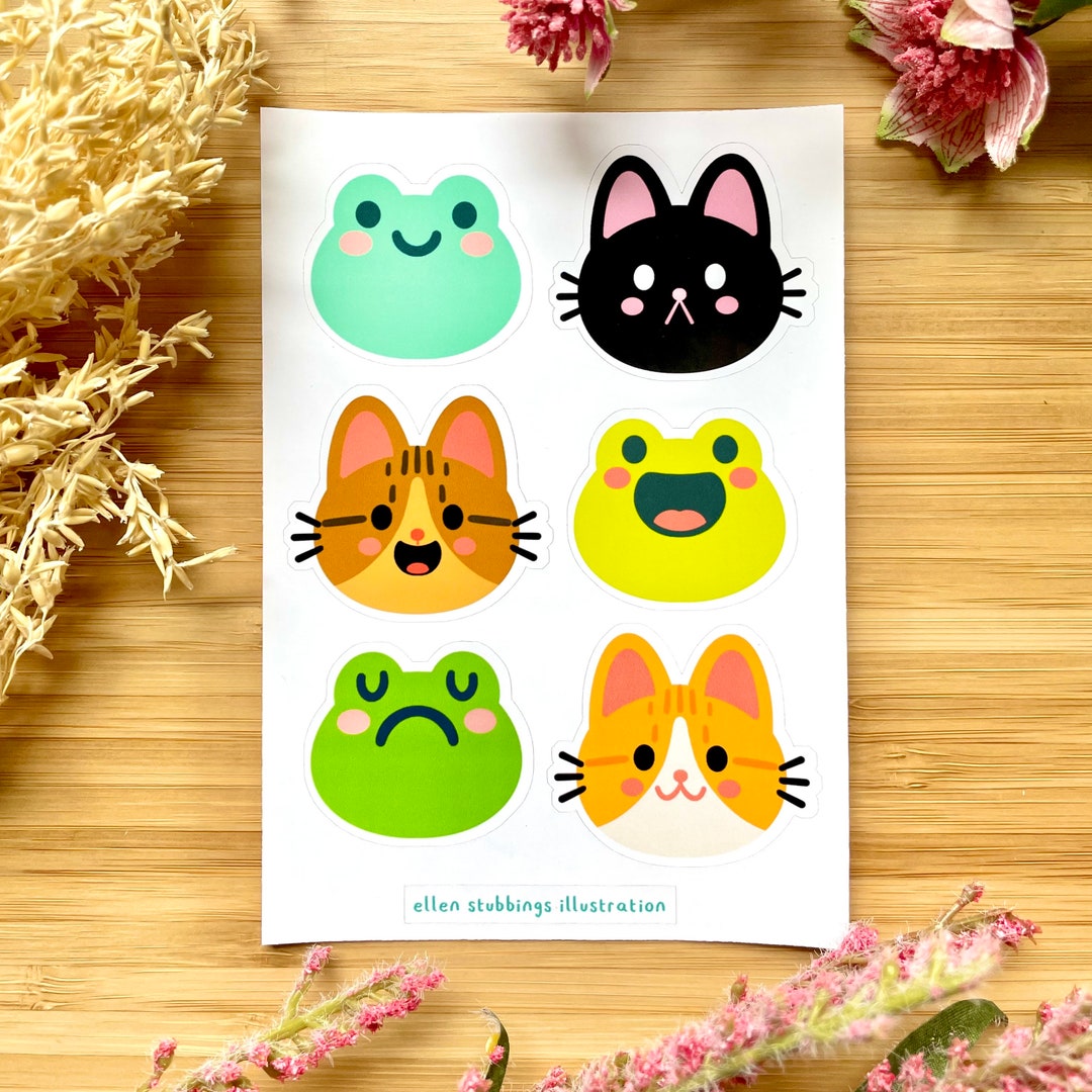 Sticker Sheet Mogs & Frogs Cute Gloss Illustration Stickers - Etsy