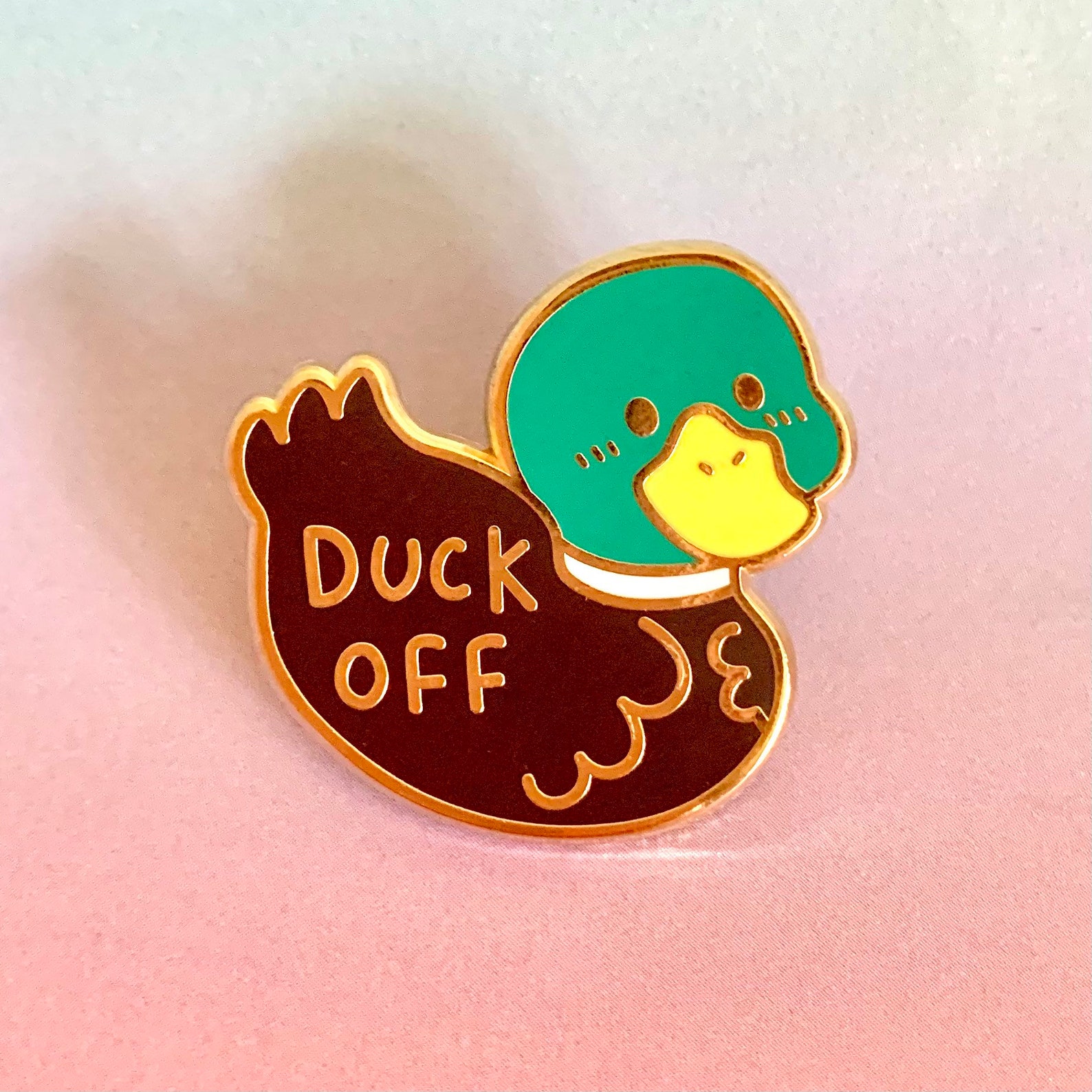 Enamel Pin Cute Duck off Mallard Enamel Pin Badge Animal Bird - Etsy