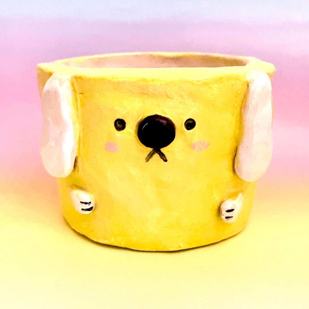 Dog Plant Pot Cute Handbuilt Ceramic Planter - Etsy