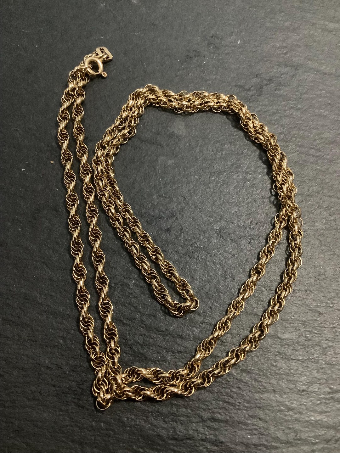9ct Gold Prince of Wales Rope Chain 22” - Etsy