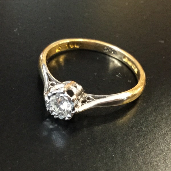 Genuine Diamond Ring - Etsy