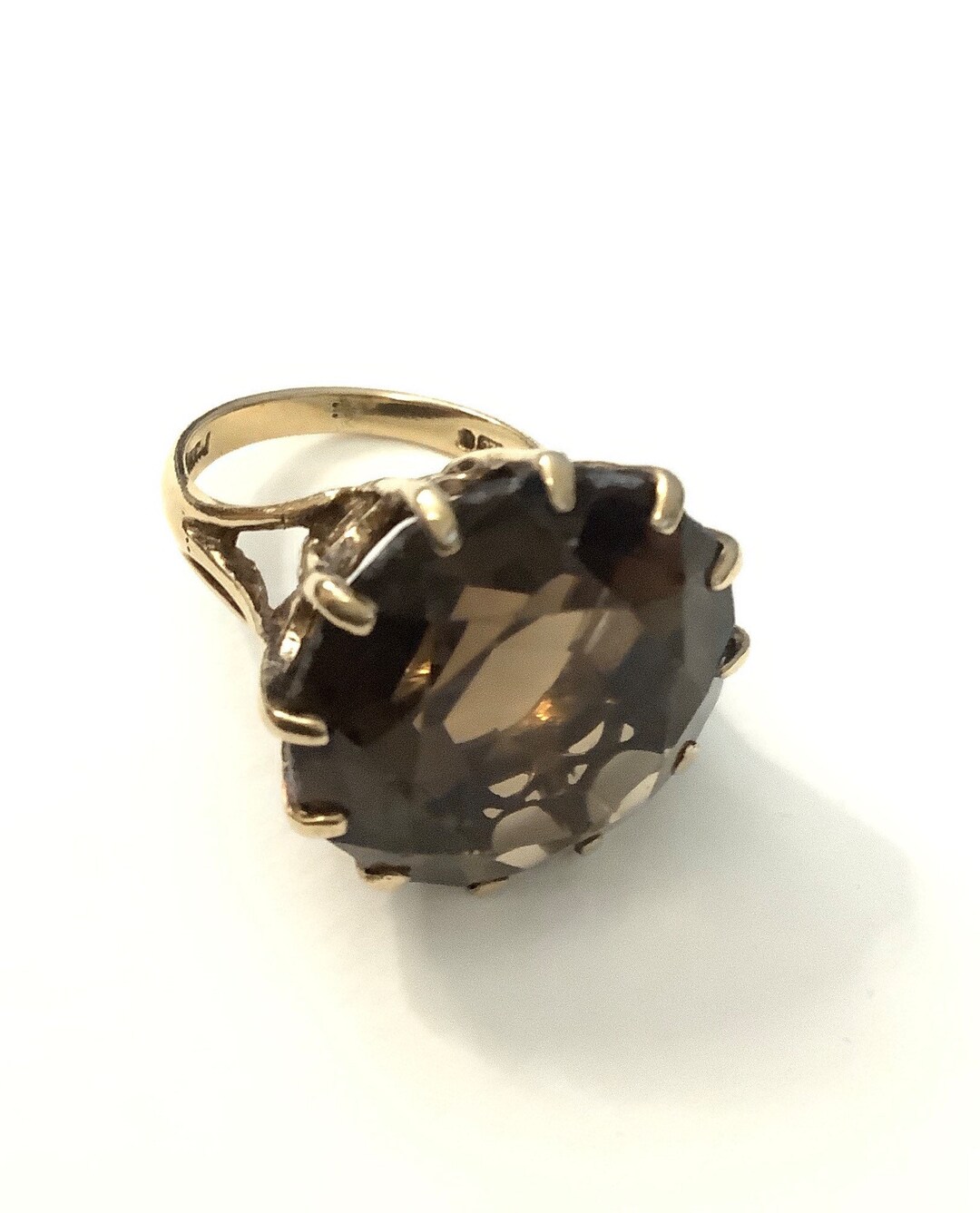 9ct Gold Smoky Quartz Ring - Etsy