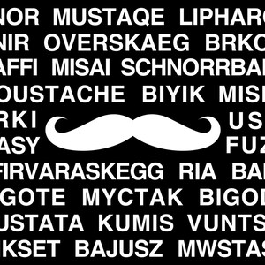Mustache Languages Movember - Multiple Different Language Hallway and ...