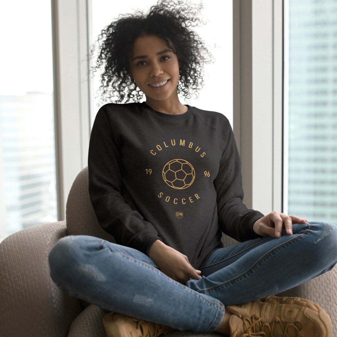 Columbus Soccer Classic Throwback Charcoal Crew Neck Sweatshirt - Etsy