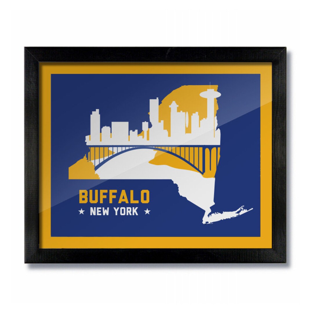 Buffalo, New York Skyline Poster Print: Wall Art Choose a Size - Sabres ...