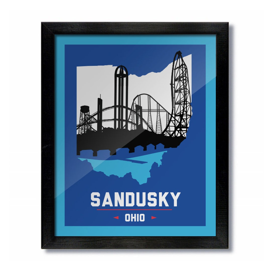Sandusky, Ohio Skyline Poster Print: Wall Art Choose a Size - - Etsy