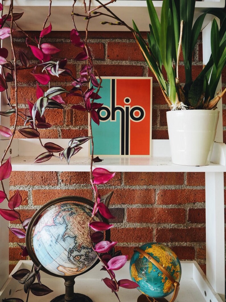 Ohio Retro Vintage Poster Print | Etsy