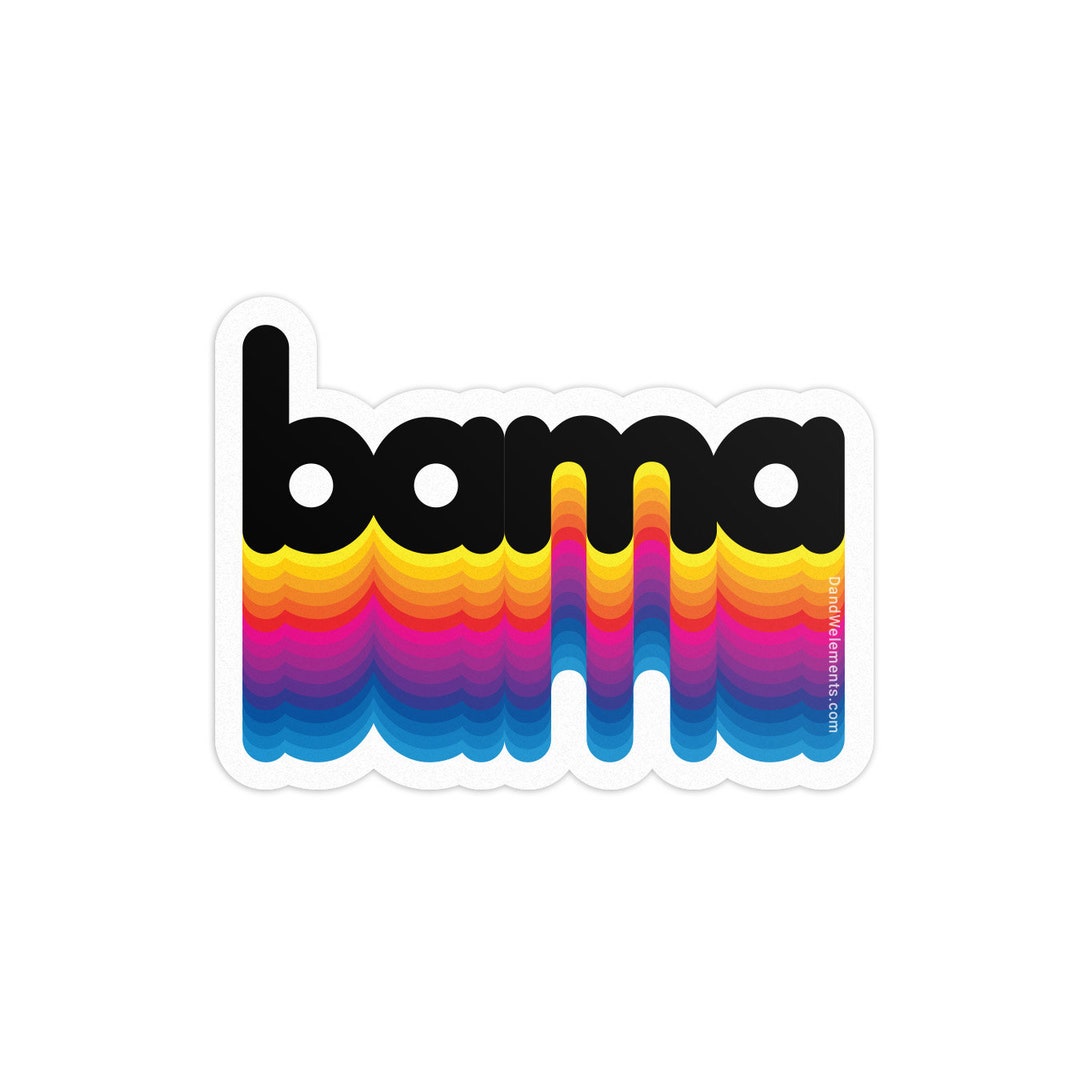 Rainbow Bama 3in Sticker: Laptop, Water Bottle, Bumper Sticker Travel ...