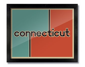 Connecticut Travel Poster, Connecticut Poster, Connecticut Vintage ...