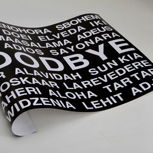 GOODBYE Languages POSTER PRINT Multiple Different Language Hallway and ...