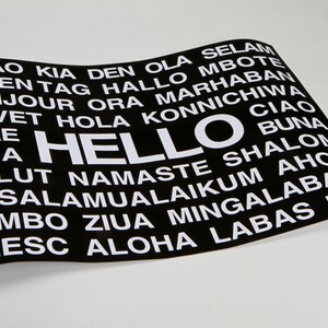 HELLO Languages POSTER PRINT Multiple Different Language Hallway and ...