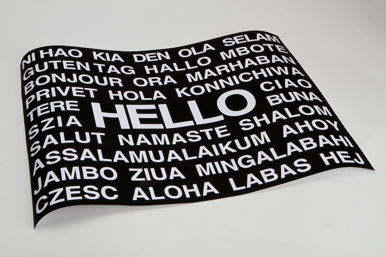 HELLO Languages POSTER PRINT Multiple Different Language - Etsy
