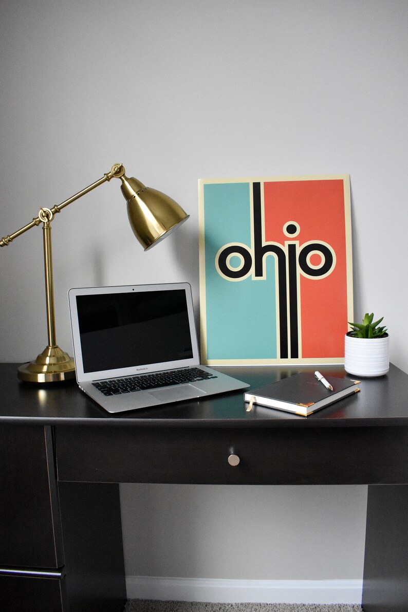 Ohio Retro Vintage Poster Print | Etsy