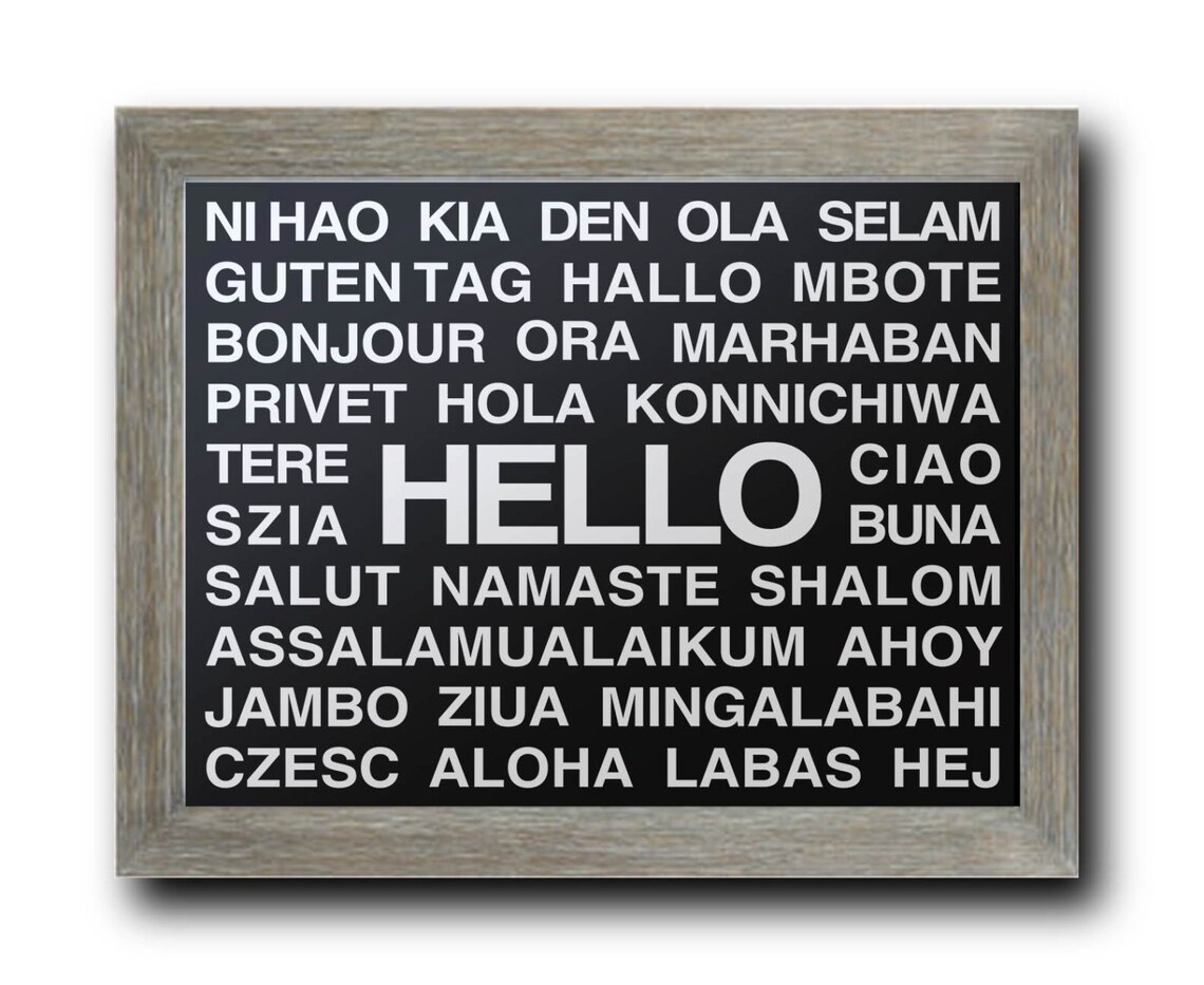 HELLO Languages POSTER PRINT Multiple Different Language - Etsy