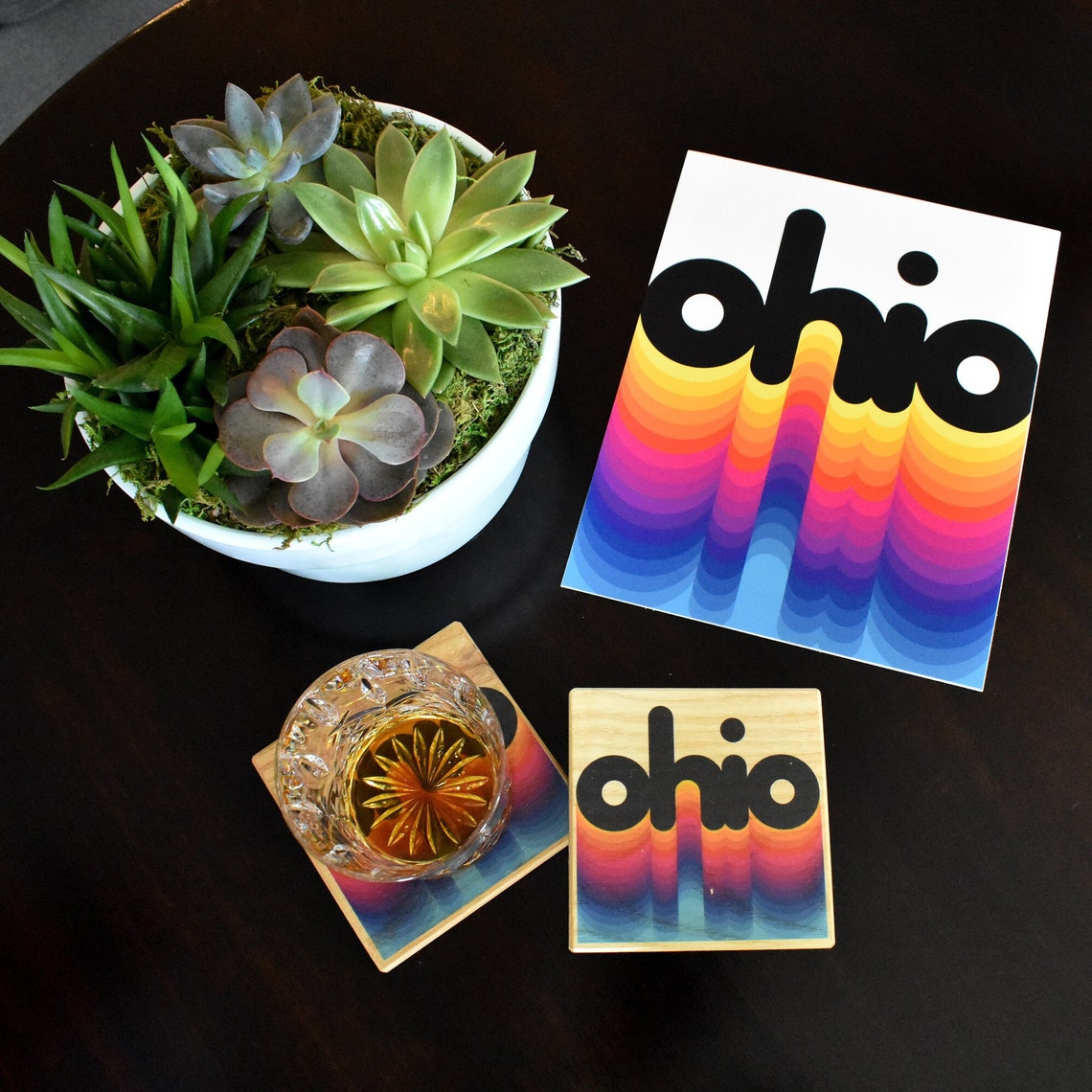 Ohio Rainbow Retro Vintage Poster Art Print - Etsy