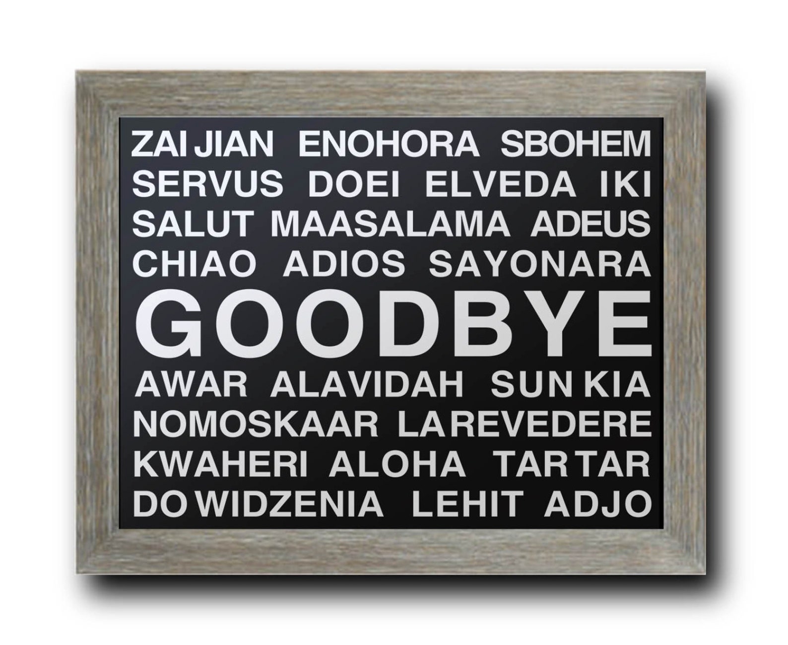GOODBYE Languages POSTER PRINT Multiple Different Language - Etsy