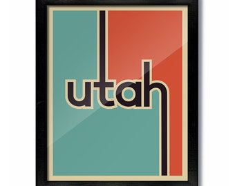 Old Utah State Map 1883 Vintage Beehive State Atlas Poster - Etsy