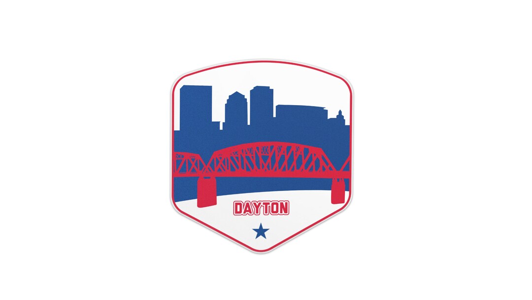 Dayton Skyline Ohio 3in Sticker: Laptop, Water Bottle, Bumper Sticker ...