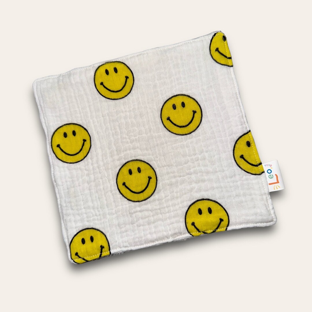 Smiley Face Sensory Square, Tag Comforter, Baby Accessories - Etsy