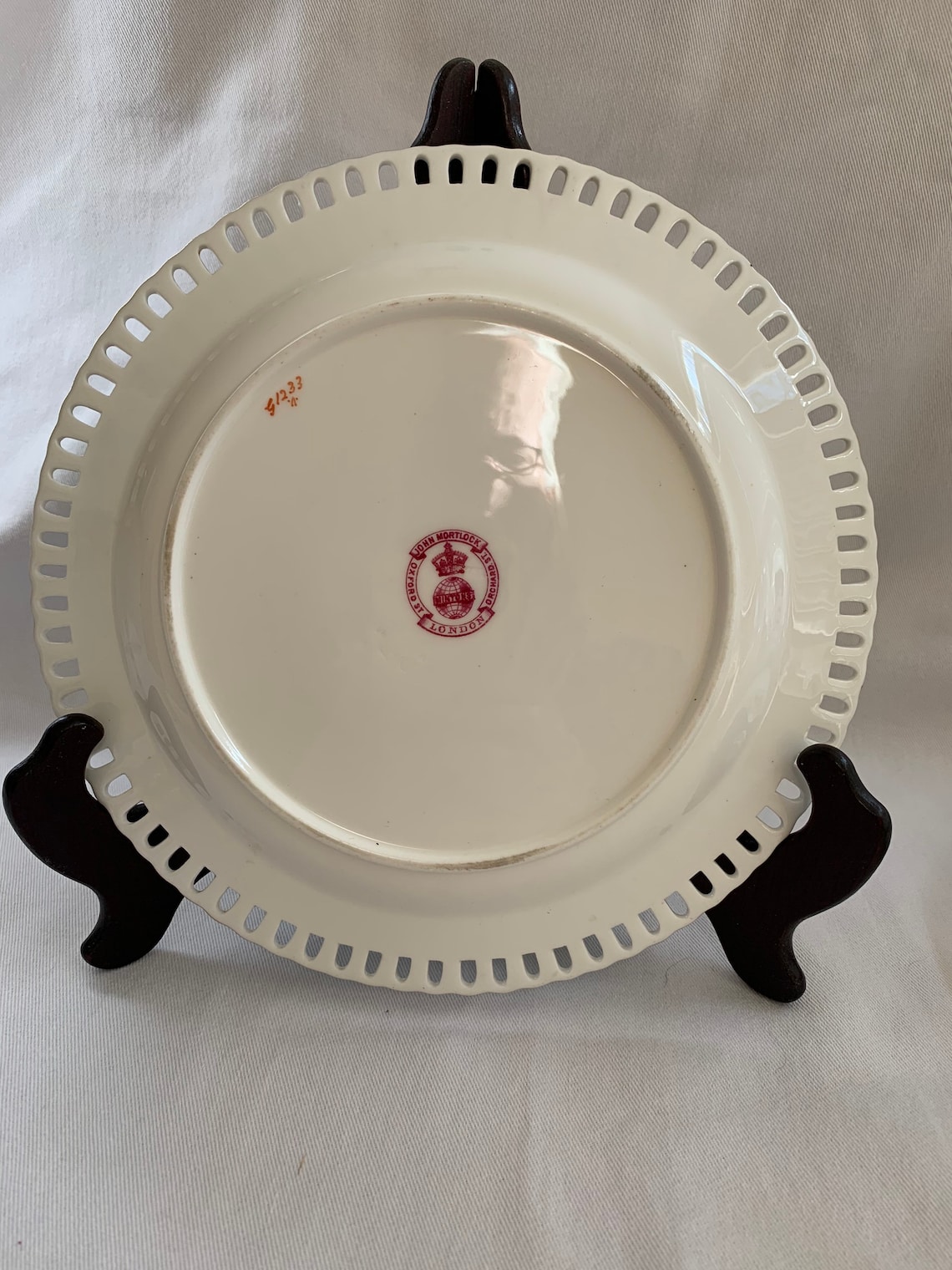 Antique John Mortlock Minton Reticulated 8 Birds Lunch Plate With ...