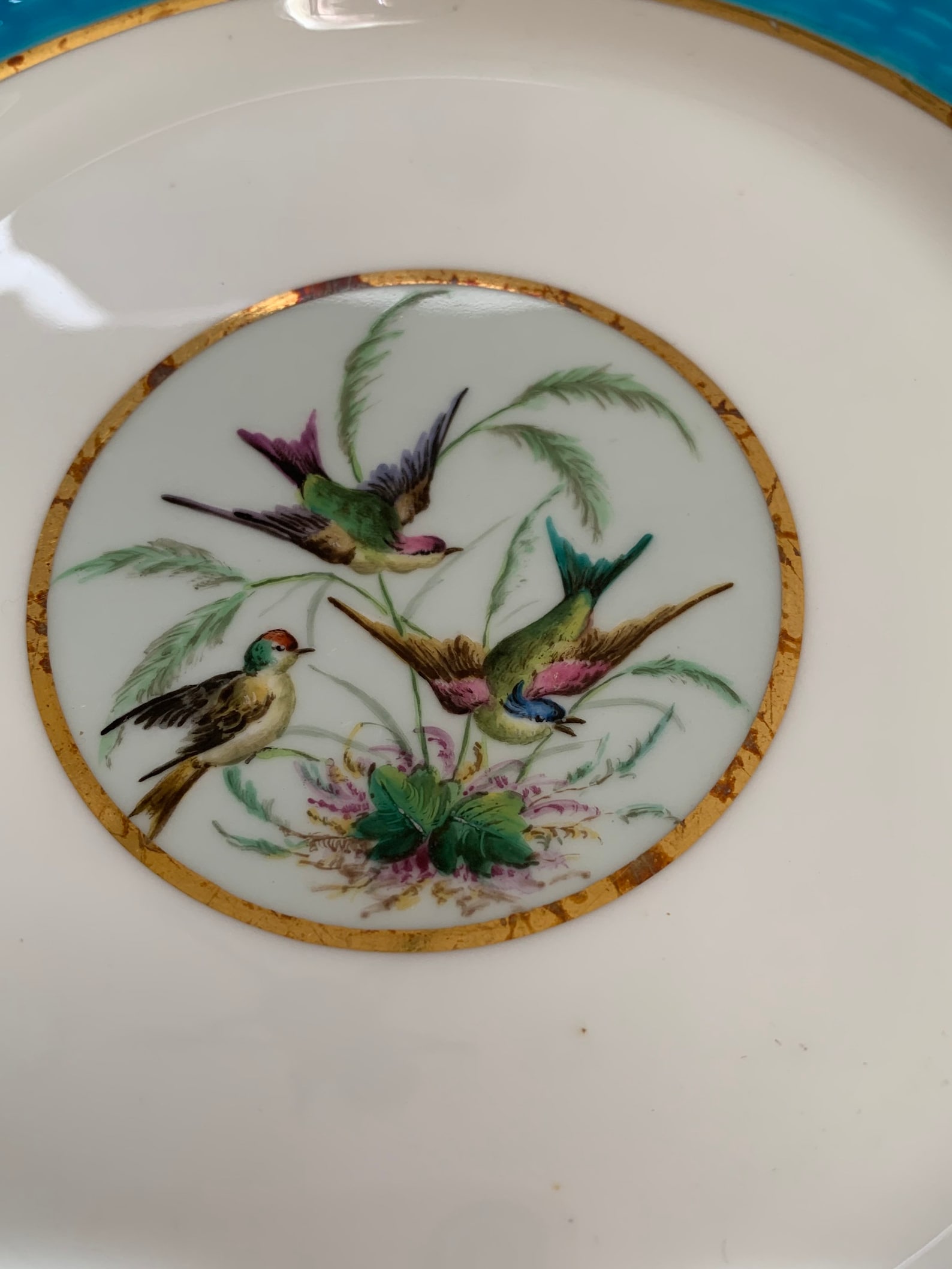 Antique John Mortlock Minton Reticulated 8” Birds Lunch Plate With ...