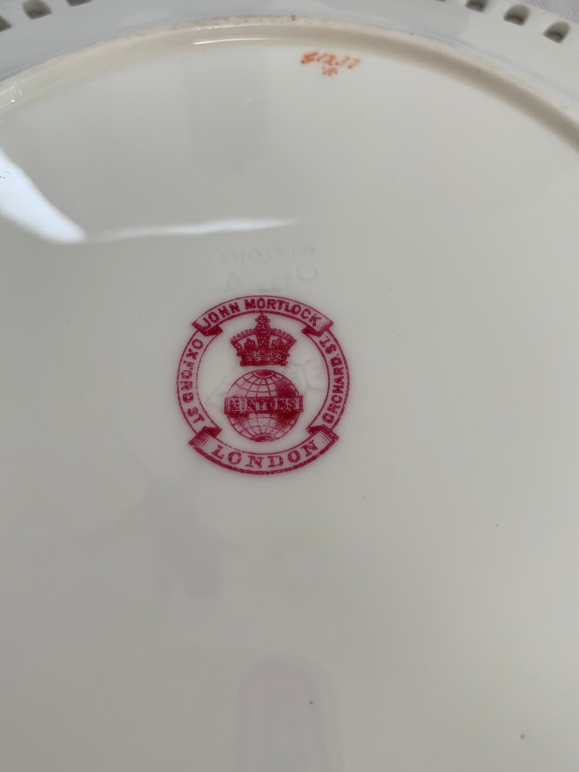 Antique John Mortlock Minton Reticulated 8” Birds Lunch Plate With ...