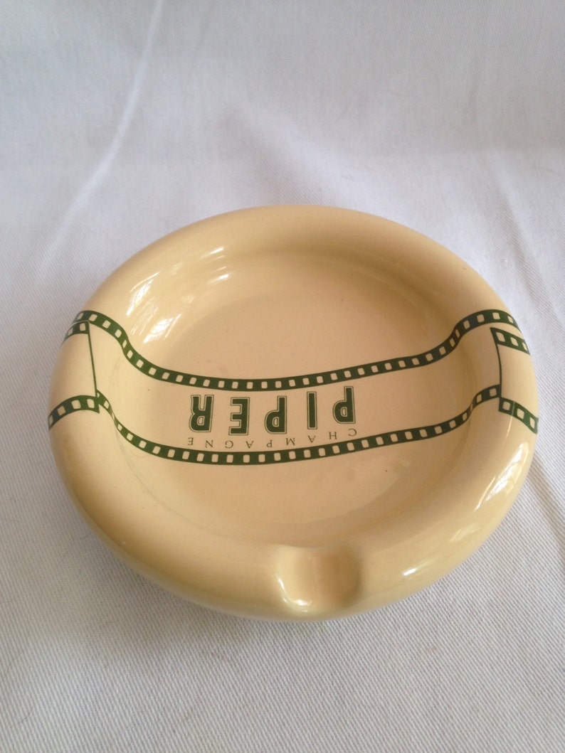 Heavy Ceramic Vintage Piper Champagne Film Reel Ashtray - Etsy