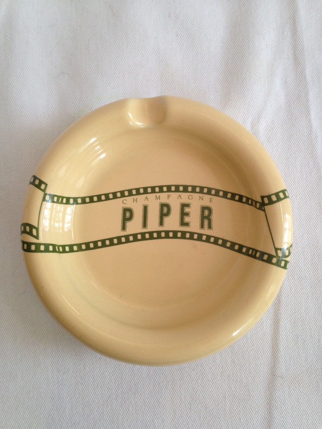 Heavy Ceramic Vintage Piper Champagne Film Reel Ashtray - Etsy