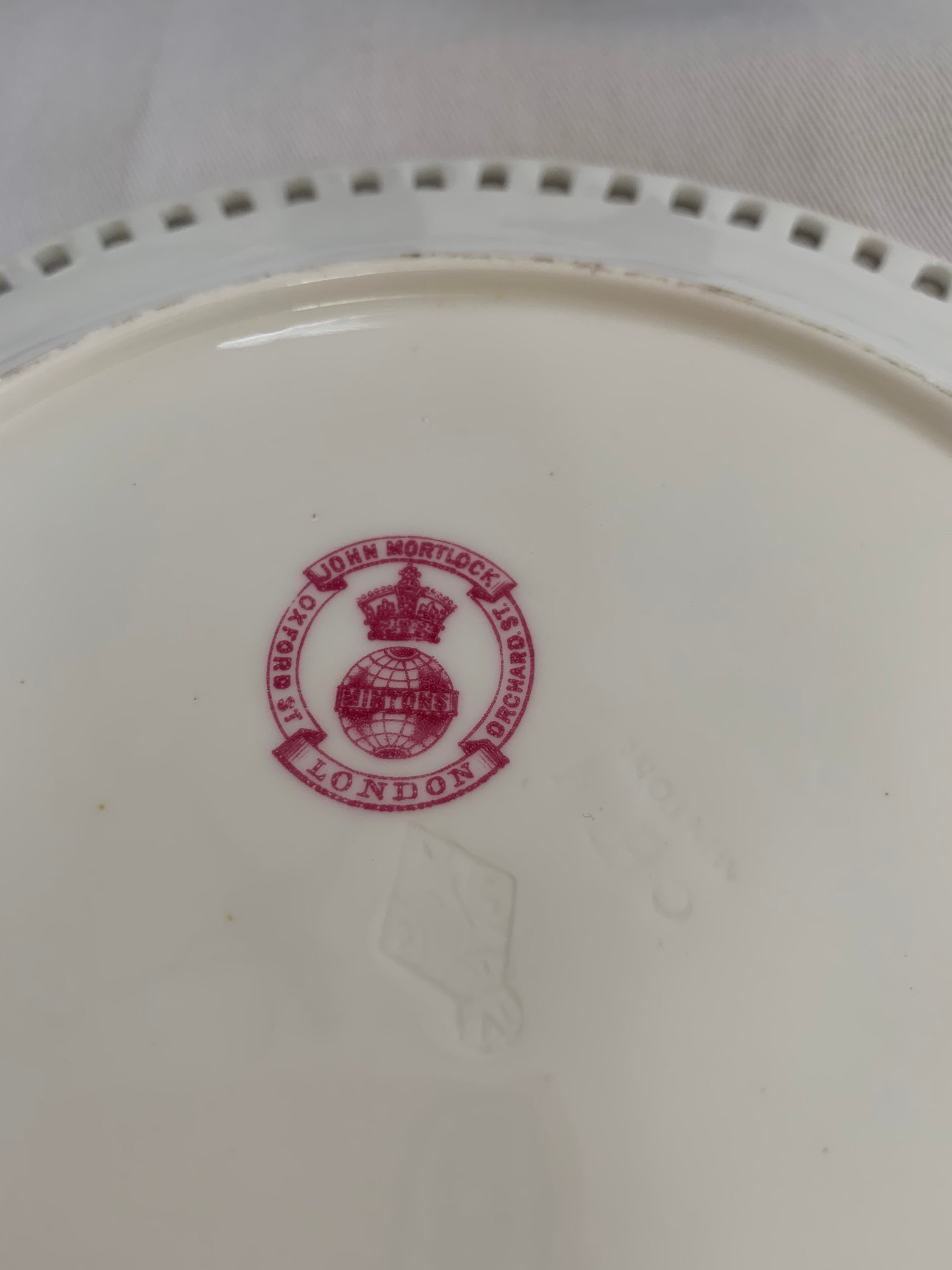 Antique John Mortlock Minton Reticulated 8 Birds Lunch Plate With ...