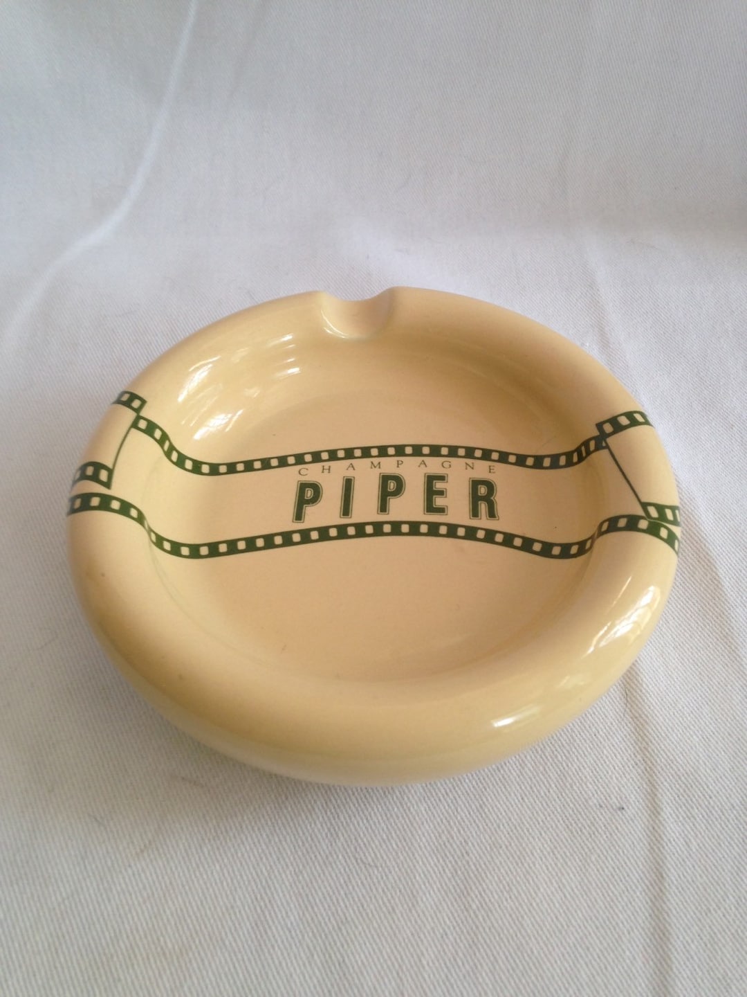 Heavy Ceramic Vintage Piper Champagne Film Reel Ashtray - Etsy