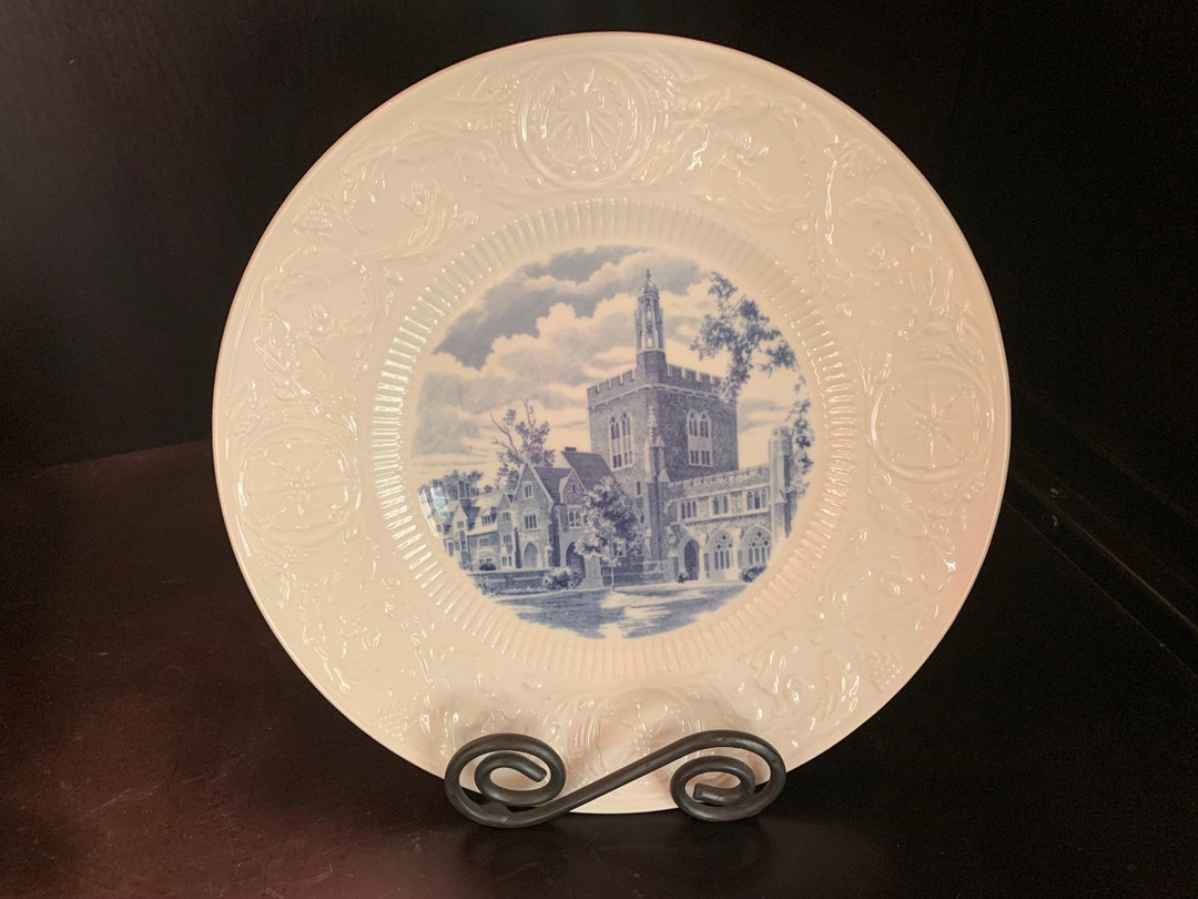 Duke University Kilgo Dormitory Blue and Ivory Wedgewood Plate 1937 - Etsy