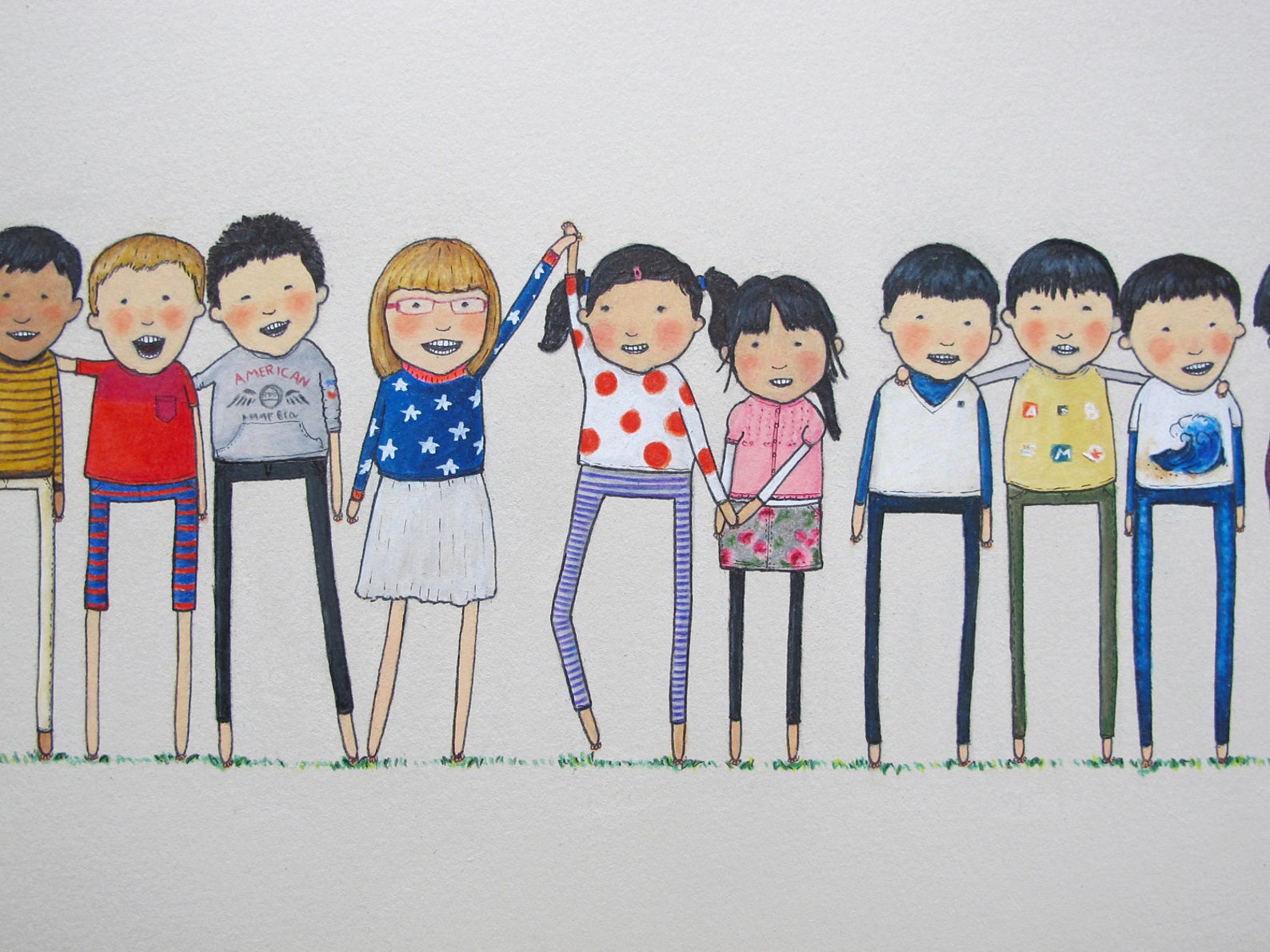 BIG Class Portrait Custom Drawing Hand-drawn Graduation - Etsy