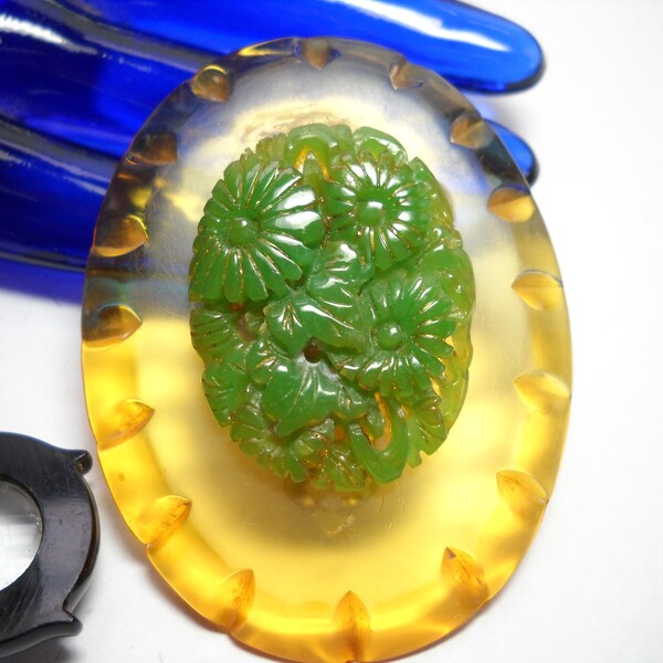 Bakelite Flower Pin - Etsy