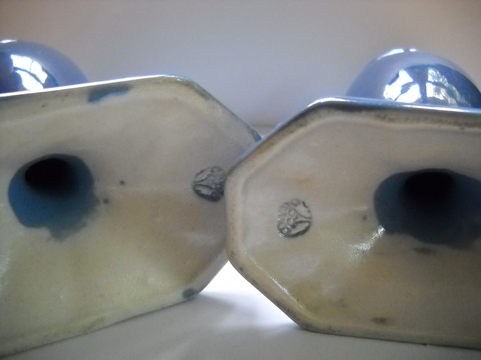 Vintage Candlestick Pair Cowan Pottery Candlesticks Art - Etsy