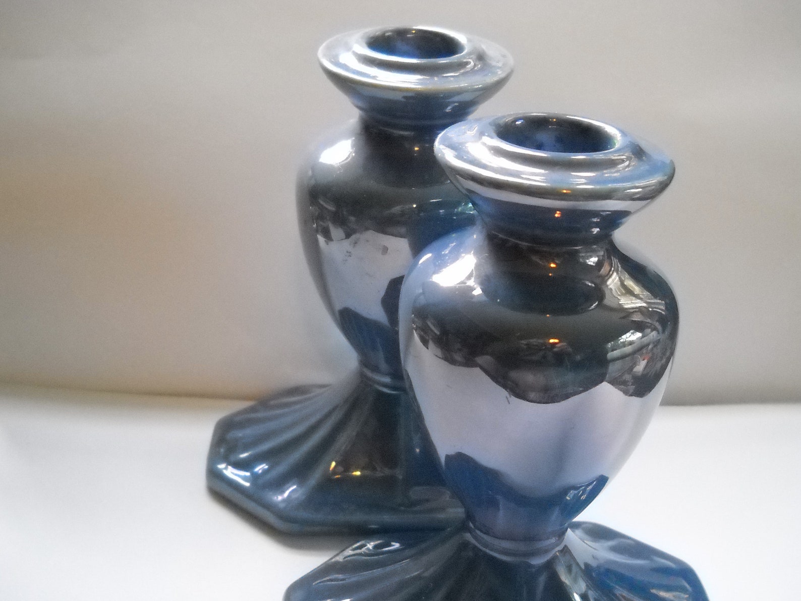 Vintage Candlestick Pair Cowan Pottery Candlesticks Art - Etsy