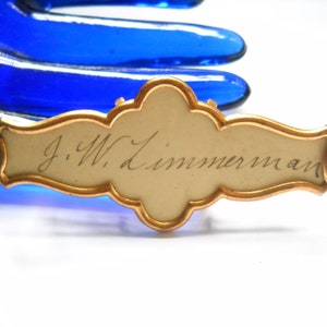 Victorian Name Tag Brooch Whitehead & Hoag Co. Newark New Jersey ...