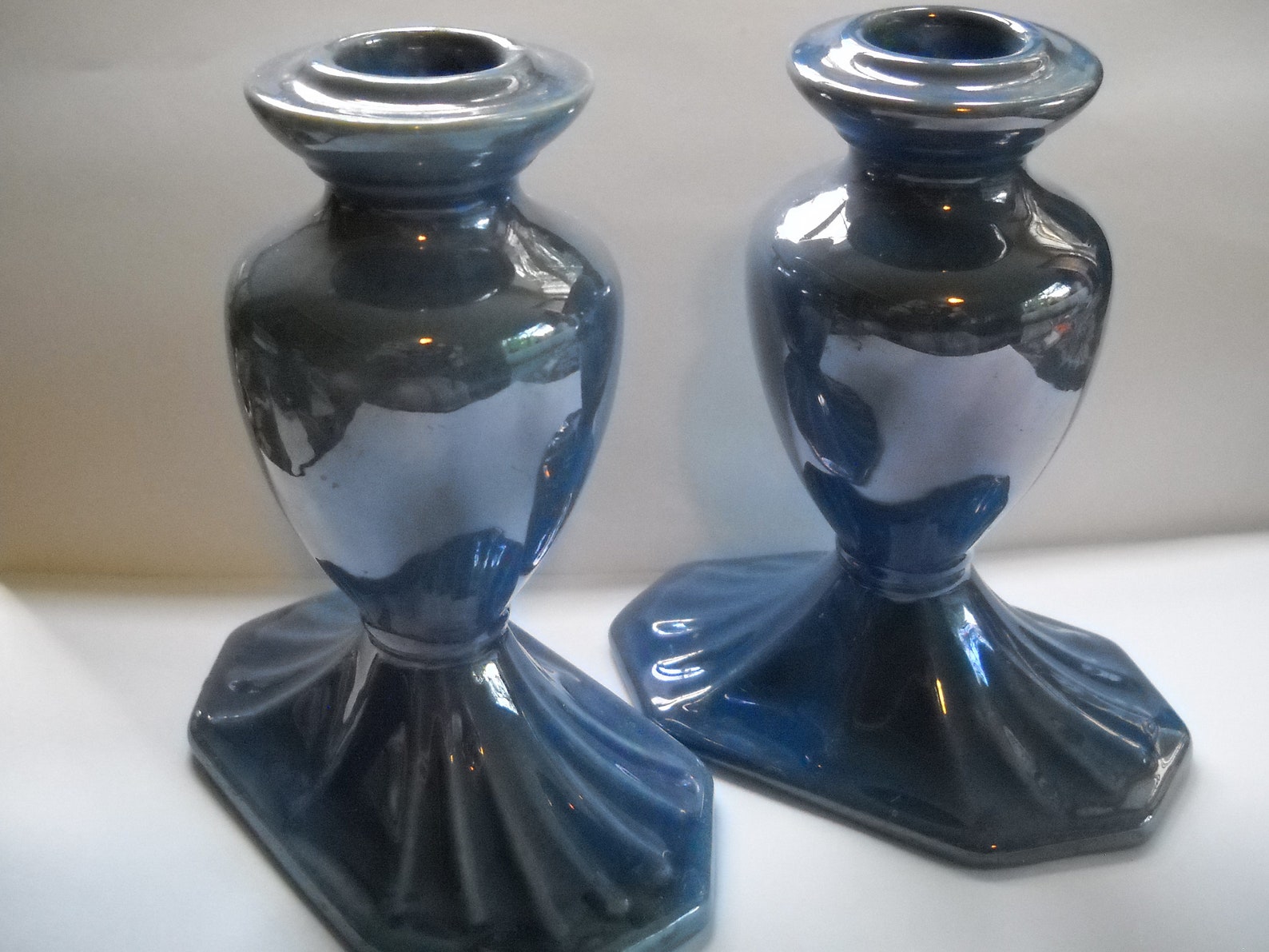 Vintage Candlestick Pair Cowan Pottery Candlesticks Art - Etsy
