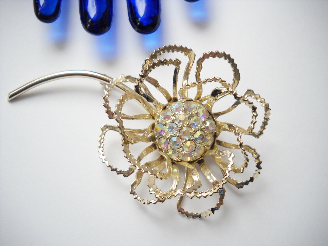 Brooch Vintage Brooch Flower Sarah Coventry Large Allusion | Etsy