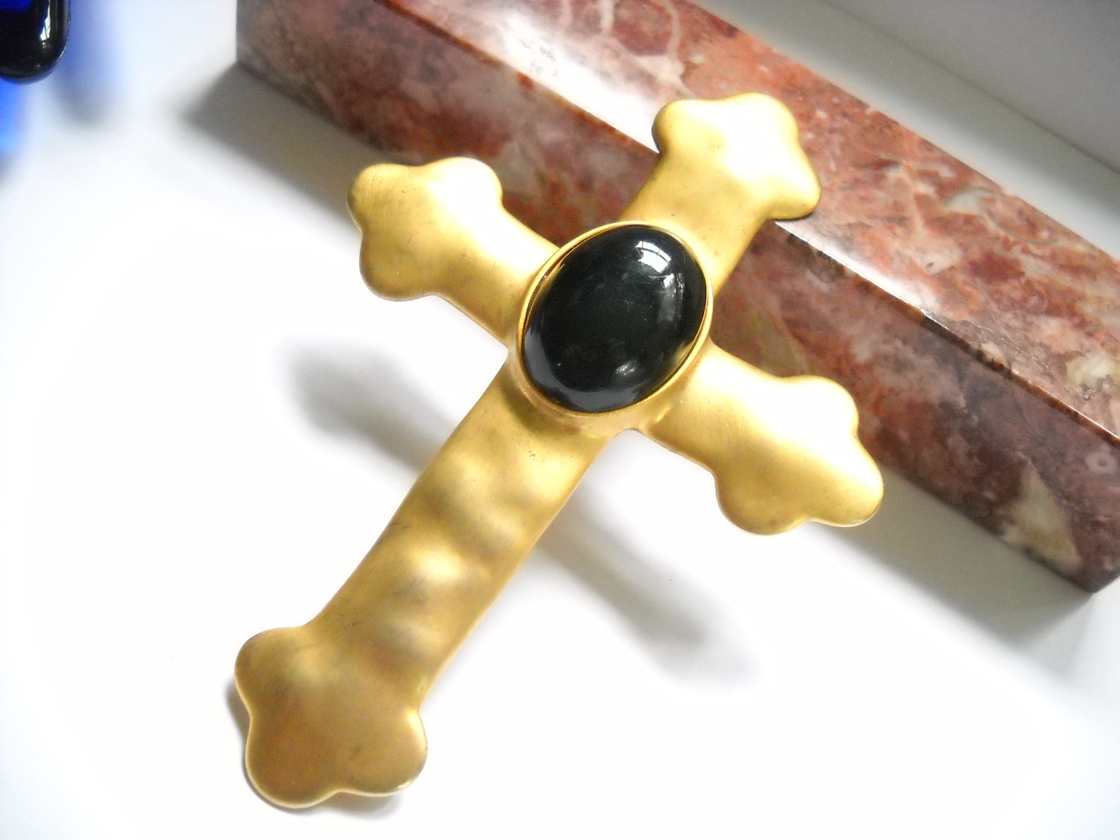 Vintage Brooch JJ 1988 Cross Brooch Large Gothic Cross Brooch - Etsy