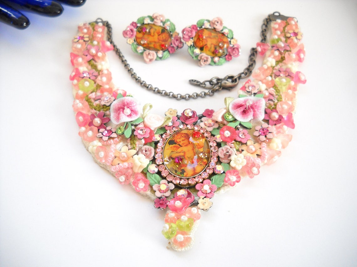Jewelry Set MX Michael Morrison Crystal Rhinestones Pearls - Etsy