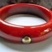 Vintage Bakelite Bangle Bracelet Red Bangle Metal Rivet Dots Tested ...