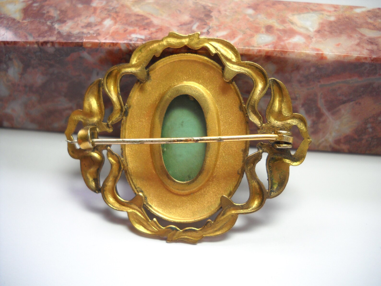 Sash Pin Royston Turquoise Sash Pin Art Nouveau Leaves Vines - Etsy