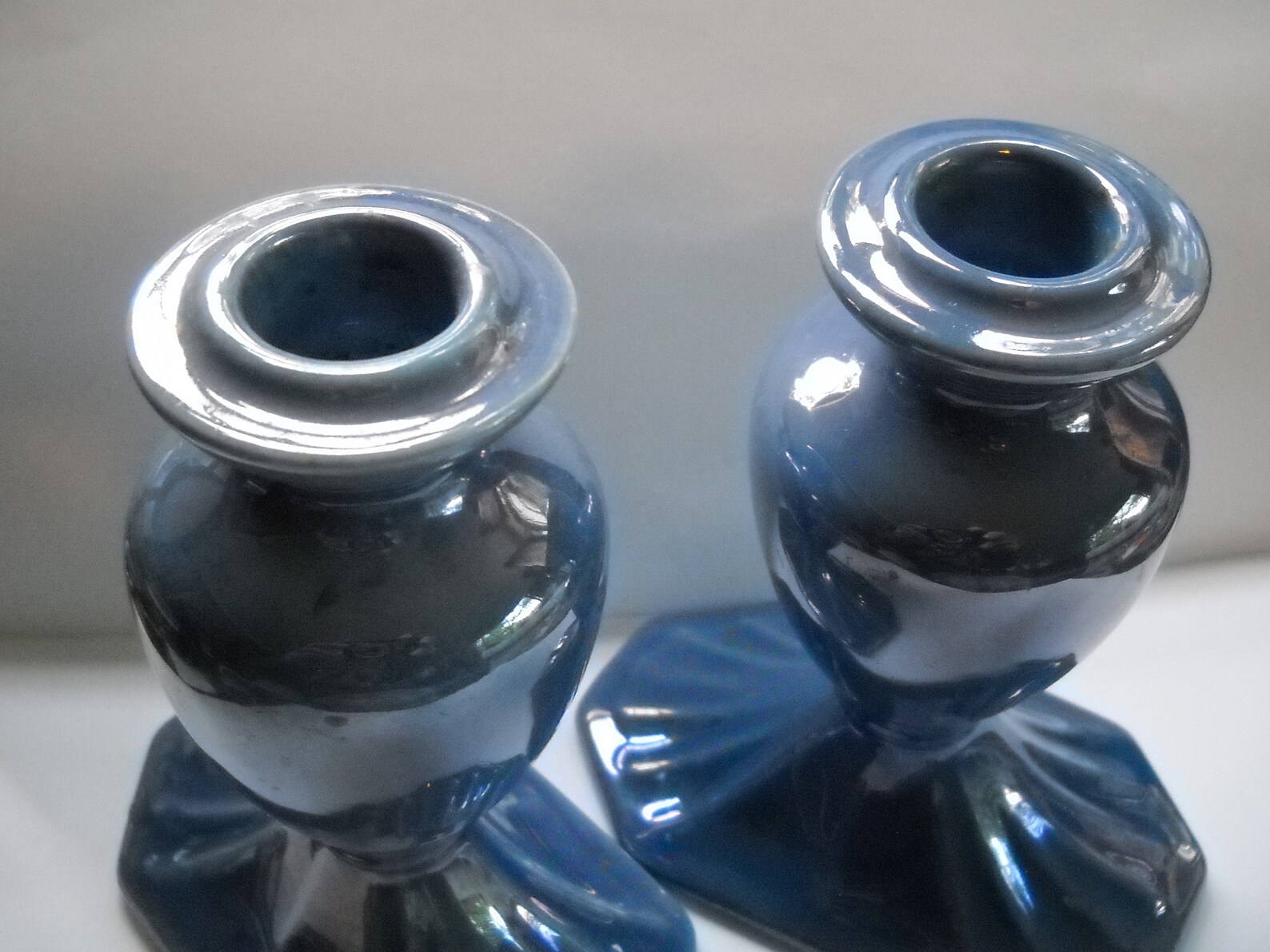 Vintage Candlestick Pair Cowan Pottery Candlesticks Art - Etsy