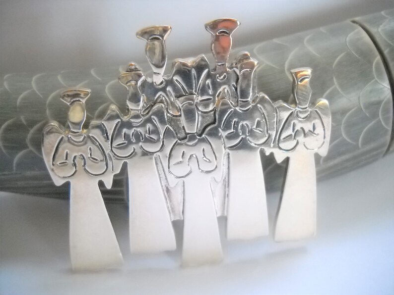 Vintage Angel Brooch Pendant Big Bold Choir of Angels Brooch - Etsy