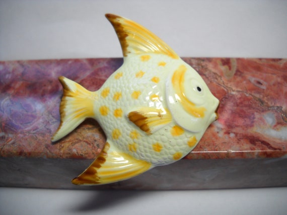 Original by Robert Brooch Enamel Fish Tropical Fish Y… - Gem